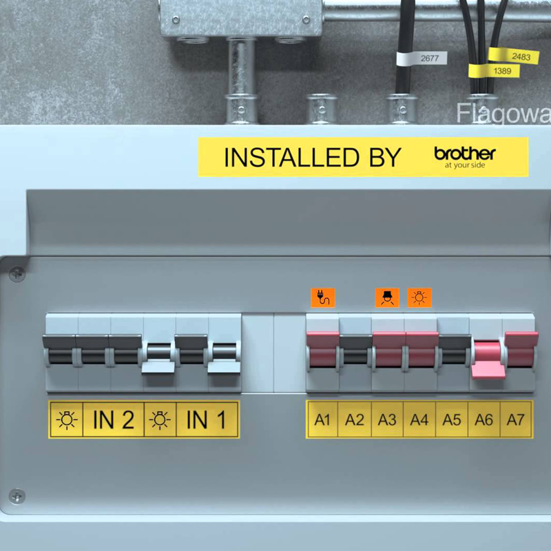Brother PT-E300VP network cable label printer, 6-18mm label size